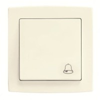ABB AC429-82 Push Button Switch with Bell Symbol, 10A, 250V, Ivory ...