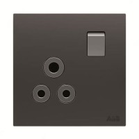 ABB Millenium 1 Gang Dual Pole Switch Socket, 13A - AM20986-SB in Black ...