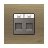 ABB Millenium Data Socket, 2 Gang, RJ45, Antique Gold - AM32944-AG