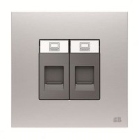 ABB Millenium Data Socket, 2 Gang, RJ45 - AM32944-ST