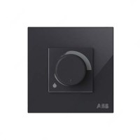 ABB Basic Rotary Dimmer, AM41344-BG, 1 Gang, 400W, Black Glass ...