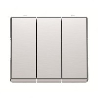 ABB Electrical Switch with Wall Plate, Millenium, 3 Gang, 2 Way, 10A ...