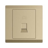 ABB Telephone Socket Outlet, BL321-PG, 1 Gang, RJ11, Royal Gold