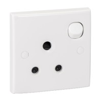 Schneider S-Classic Switched Socket Outlet, 15A, 250V, 1 Gang, White ...