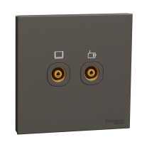 Schneider TV Master/FM socket, AvatarOn C, 2 gangs, dark grey - E8732TVFMM_DG