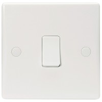 Schneider Ultimate Slimline retractive switch 1 gang white GU1012R