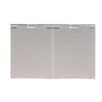 Schneider Double Socket Outlet - 13A, 2P+E, BS1363, Flat Plate, Lid ...
