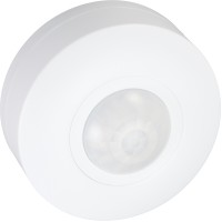 Surface Mounted PIR Sensor, 360º Detection, 6M Range, IP44, White