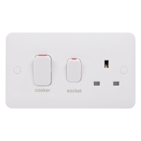 Schneider Lisse Cooker Control Unit 2 gangs LED 45A GGBL4001S Price in UAE