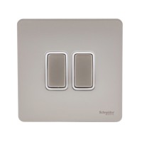 Schneider Ultimate Pearl Nickel Screwless Switch GU1422WPN Price in UAE
