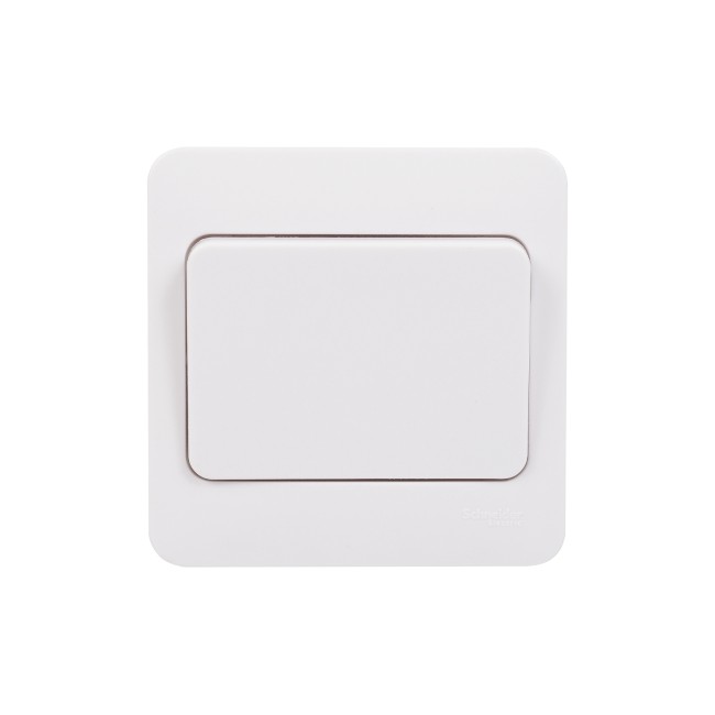 Schneider Lisse - 2-way wide rocker switch - 1 gang - 10AX - white ...