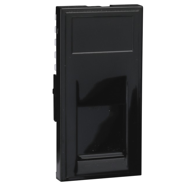 Schneider Ultimate - slimline twin RJ45 data socket - 2 gangs - black ...