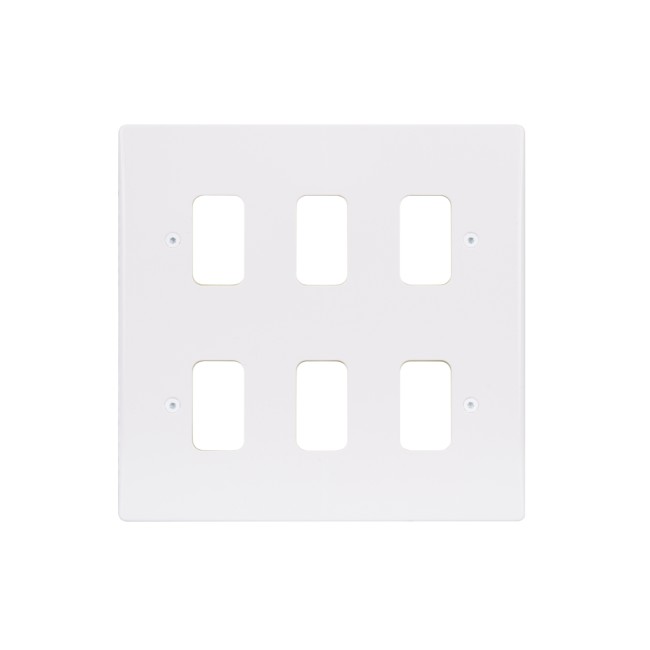 Schneider Ultimate - moulded plate Grid system - 6 gangs - white - GUG06G Schneider Ultimate - moulded plate Grid system - 6 gangs - white - GUG06G
